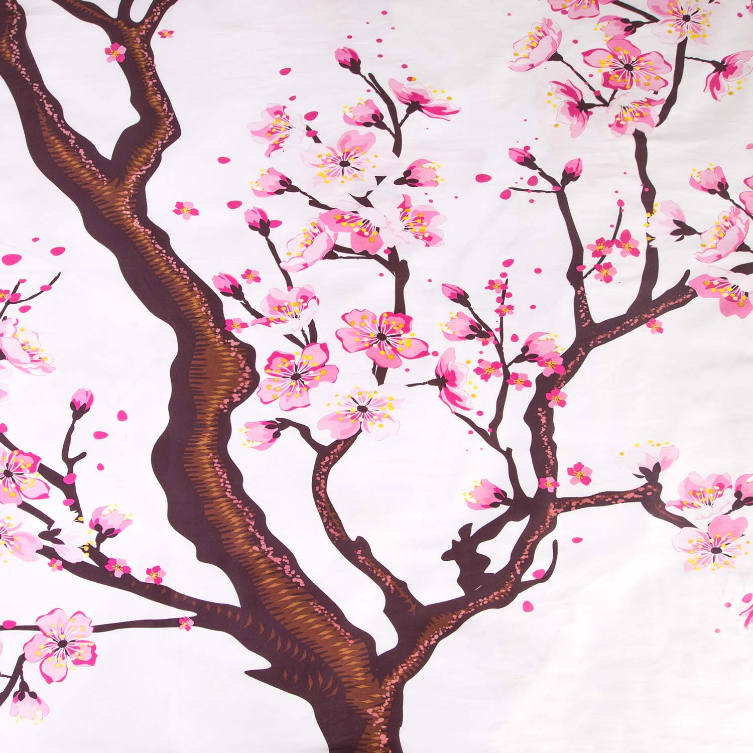 Pościel 160x200 satynowa Sakura biała + różowa Wiśnia Japońska Darymex ...